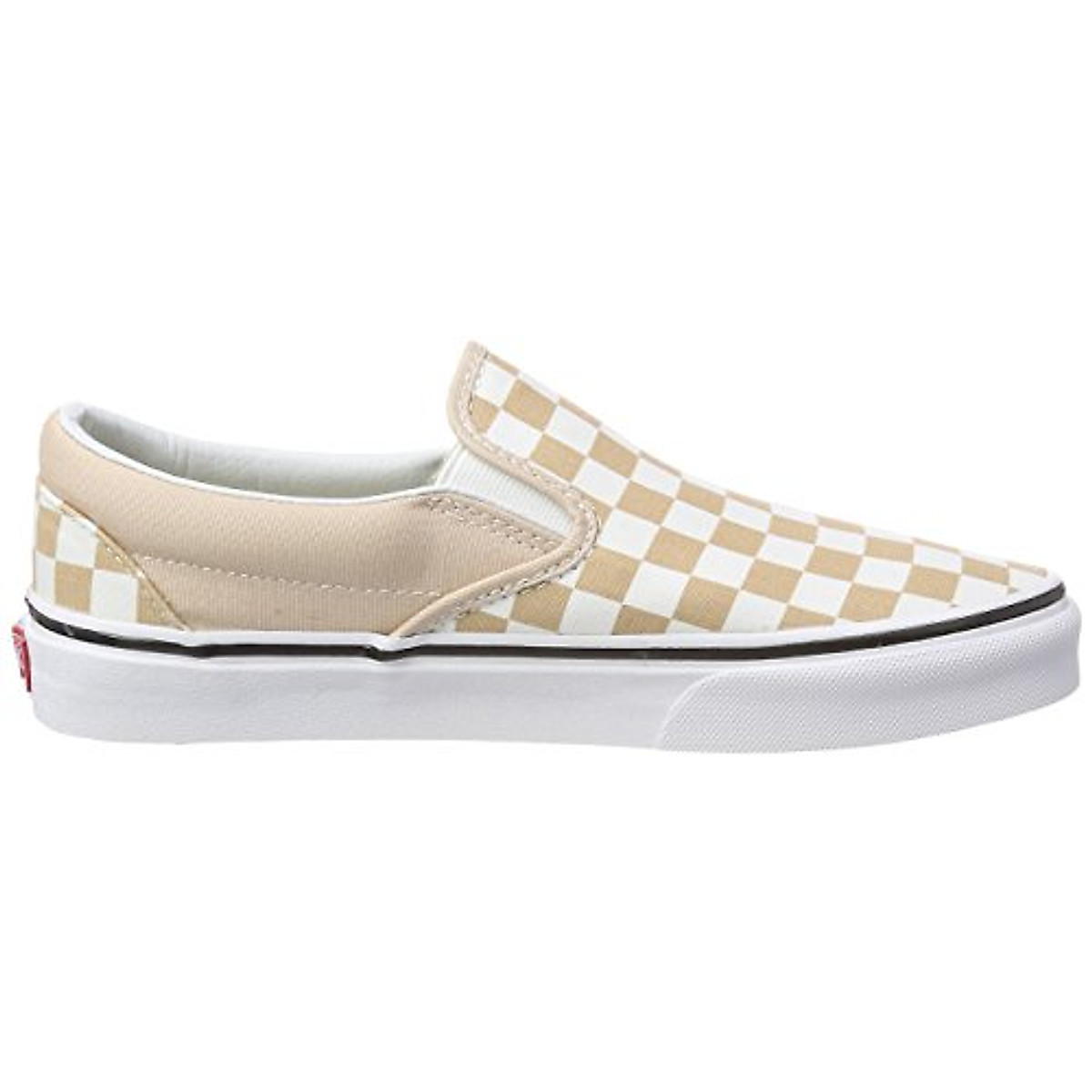 Vans Unisex Adults' Classic Slip on Trainers, Beige ((Checkerboard) Frappe/True White Qco), 7.5 UK 41 EU