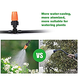 SubClap 100pcs(50pairs) Drip Irrigation Kits Adjustable Misting Drippers Tubing Connecter Irrigation Sprinklers Head Watering System for Garden,Lawn, Farm, Vegetable Garden