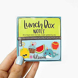 bloom daily planners Lunch Box Note Card Deck - Cute Sentimental Quote Cards for Kids - Set of Thirty 3" x 3" Cards - Assorted Designs