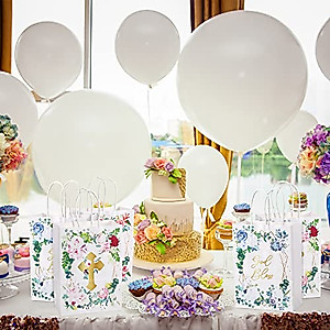 30 Pcs Religious Gift Bags Floral Design Small God Bless Bags Baptism Favors Treat Paper Bags for First Communion, Baby Shower Party Favors Christenings, Weddings, Confirmations, 8.3 x 5.9 x 3.15 Inch