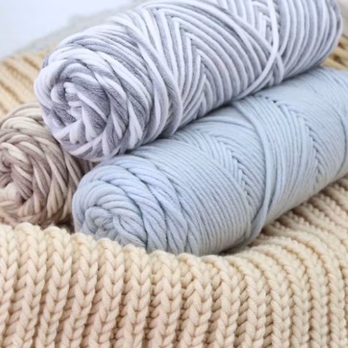 Soft Milk Cotton Knitting Wool Ball for DIY Hat and Scarves – Hand Weaving Technique - Crocheted Yarn Ball (Color : QRM-31)