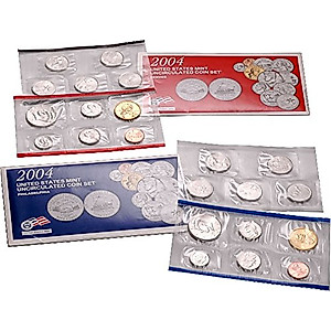 2004 P, D U.S. Mint - 22 Coin Uncirculated Set with CoA Uncirculated