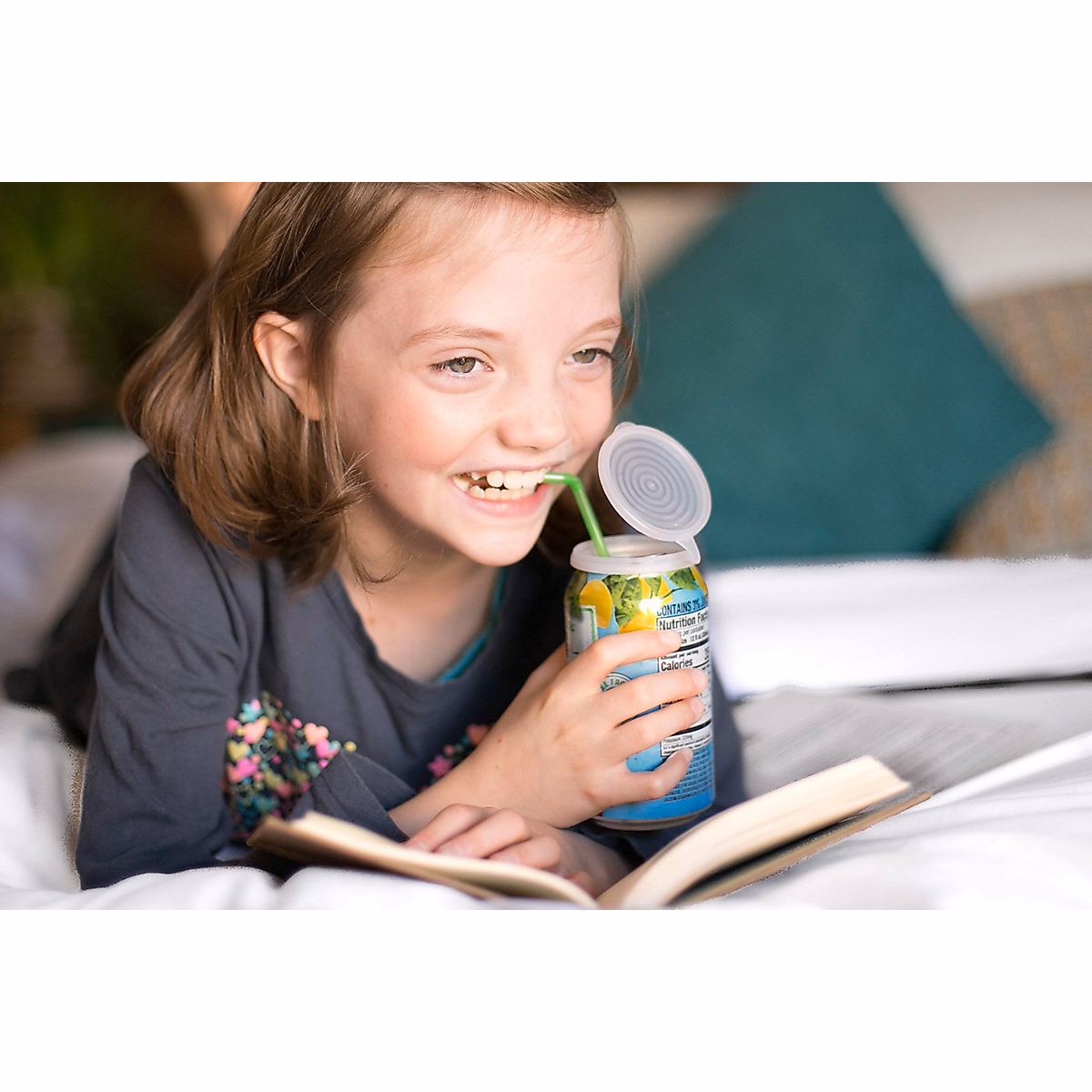 Smarter-Seal, 6-Pack, Reusable, BPA Free, Pop or Beverage Can Lids, Covers, Protectors, Toppers For Soda, Seltzer, Beer, Energy Drinks. Keep Carbonated Beverages More Bubbly and Fizzy