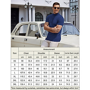 COOFANDY Mens Mock Turtleneck Short Sleeve Knit Sweater Business Casual Mock Neck Pullover Sweater Basic Tops Navy Blue