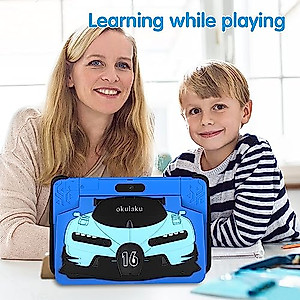 Kids Tablet 10 inch Android Tablet for Kids Learning Tablet with WiFi Dual Camera Children's Tablet for Toddlers 32GB with Parental Control Shockproof Case Netflix YouTube for Boys Girls (Blue)