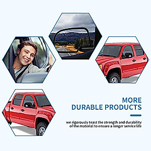 For Chevy For GMC Automotive Mirrors by ECCPP Towing Mirrros Replacement fit for 2003-2006 Silverado Sierra with Power adjusted for Main Mirror-Foldable-Left Side