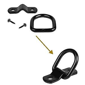 Moly Magnolia D Rings Tie Down Anchors Hooks for Trailer, Stainless Steel Enclosed Points Pickup Camper Surface Mount Truck Bed Bracket, Heavy Duty Lashing Ring for Loads on Vehicles Motorcycles (8)
