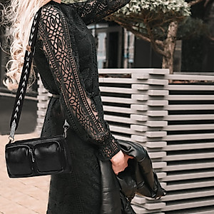 Small Crossbody Bag Leather Shoulder Bag for Women Stylish Designer Purses Retro Wallet Handbags with Coin Purse