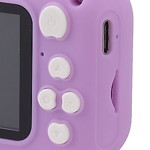 Camera, Digital Camera with 32G Card High Definition Dual Lens 1080P 8X Zoom USB Rechargeable for Girls (Purple)