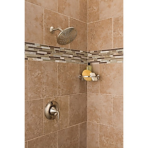 Moen Eva Oil Rubbed Bronze Posi-Temp Shower Faucet Trim with Eco-Performance Rainshower Showerhead, Valve Required, T2232EPORB