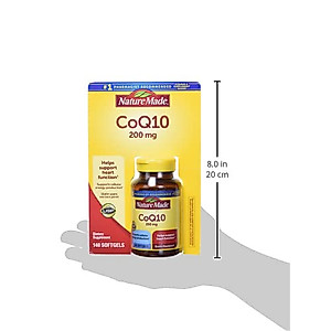 Nature Made CoQ10, Softgels Helps Supports Heart Function & Cellular Energy Production, Unflavored, 200 mg, 140 Count