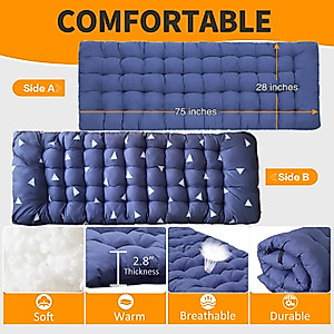 NESDCC Camping Cot with Mattress Comfortable and Sturdy Load up to 450LB Cots for Sleeping Camping Bed Folding Cot with Carry Bag for Home Office Outdoor Vacation