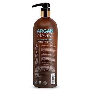 Argan Magic Ultra Hydrating Conditioner | Repairs and Protects Hair | Improves Hair Health | Safe for Color and Chemically Treated Hair | Made in USA, Paraben Free (32 oz)