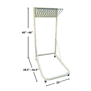 Landrol Heavy Duty Rolling Stand Wheels Mobile Plan Center Blueprint Storage File with 12 Pivot Brackets Height & Length Adjustable