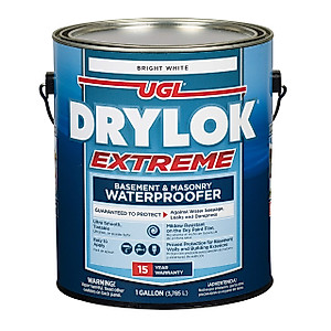Drylok Drylok-28613 28613 Extreme Latex Masonry Waterproofer Interior/Exterior Smooth Finish, White, 1 Gallon (Pack of 1), 128 Fl Oz