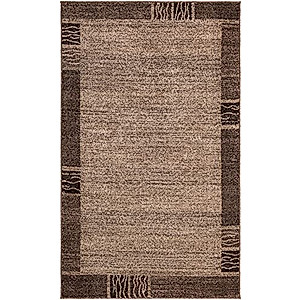 Rugs.com Angelica Collection Rug – 3' x 5' Dark Beige Medium Rug Perfect for Entryways, Kitchens, Breakfast Nooks, Accent Pieces