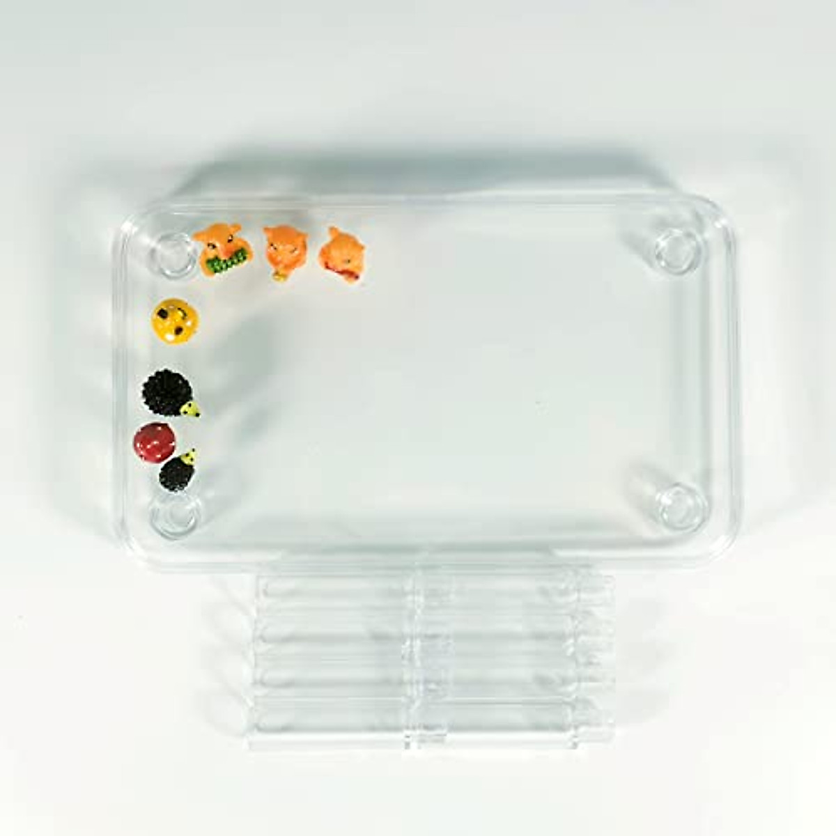 Weixiyang Hamster Platform, Plastic Platform with trinkets, Trinket Holder, Potting Rack, Hamster cage Accessories Guinea Pig Squirrel Gerbil and Other Small Pets (Transparent. - Little Animal)