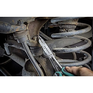 SATA Straight Body Double x-Pliers, with Green Handles & A Long-Nose Design for Access in Tight Spaces - ST70711