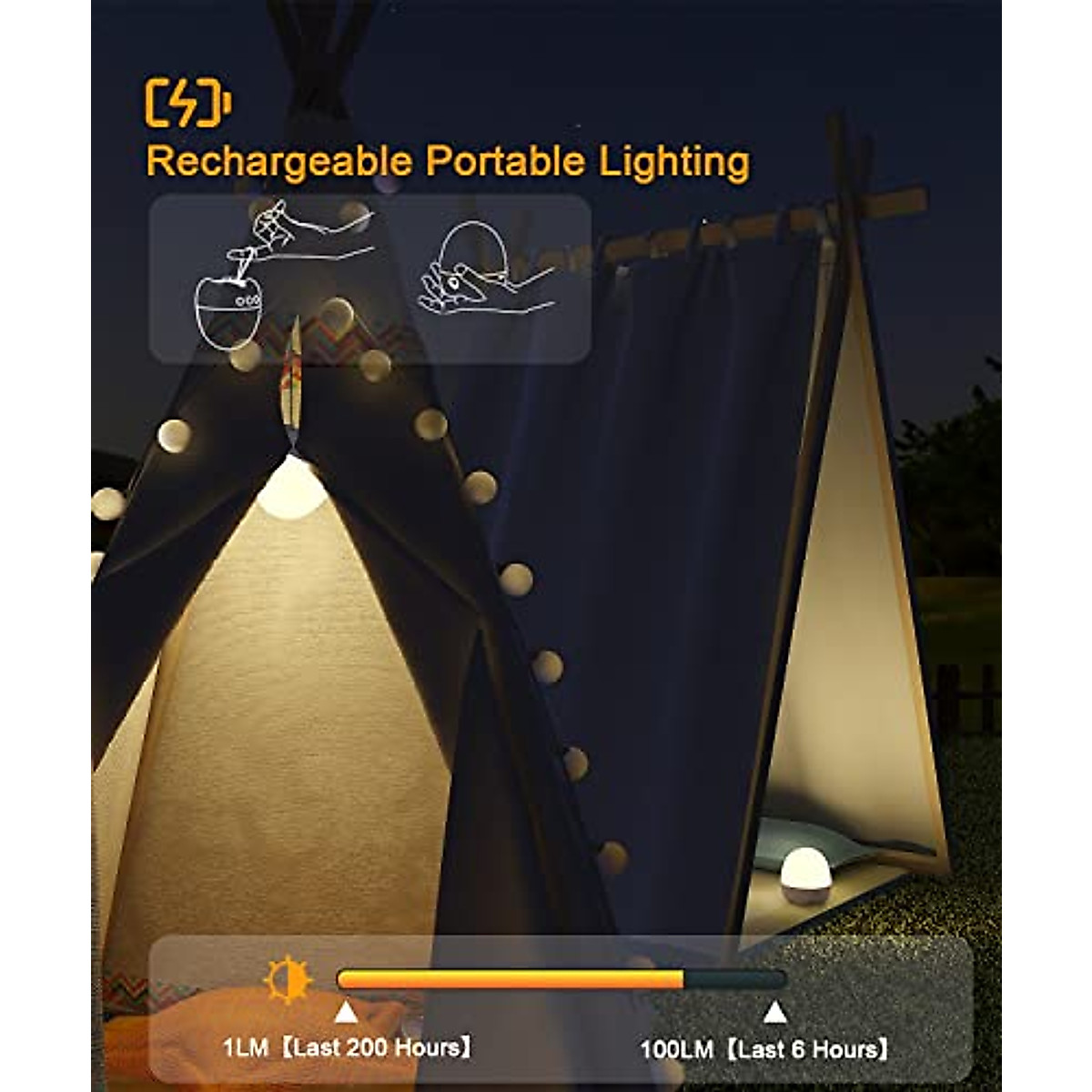 Lyridz Nursery Night Light for Kids, Rechargeable Baby Night Light with Motion Sensor, RGB LED Dimmable Table Lamp for Breastfeeding with Color-Changing Mode,1-Hour Timer,Touch Control