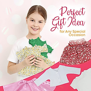 18 Inch Doll Clothes Dress and Doll Accessories (Vintage Clothing Set)