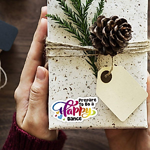 Muminglong 1.5 Inch Happy Prepare to Do a Dance Stickers, Small Shop Stickers,Thank You Sticker, Small Business, Packaging Sticker, 500 PCS