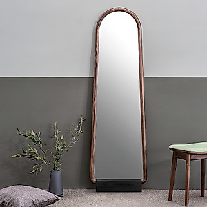 Housoutil Full Body Mirror Stand, Wooden Artwork Racks Full Length Mirror Holders Wood Display Mount Display Support Bases Floor Mirror Bracket for Home Office Bathroom