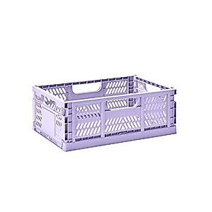 3 Sprouts Modern Folding Crate - Large - Lilac