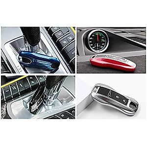 Jaronx 2PCS Glossy Red Key Fob Cover Compatible with Cayenne Panamera 2018-2023/911 Carrera 2020-2023 /Taycan 2020-2023, Remote Key Covers Painted Keyless Entry Key Protectors
