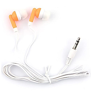 Wjjitan Bulk Earbuds Headphones 100 Pack Multi Colored for Kids, Classroom Students School Wholesale Earbuds Earphones for Children Teachers Adults Teens Individually Bagged（100Mixed）