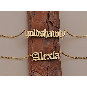 LikeFun Personalized 18K Gold Plated My Name Necklace Jewelry Gifts for Her Cobi