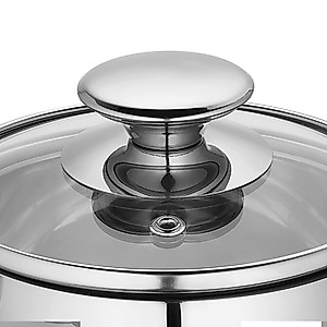 Küchenprofi K2370702812 Mini Stockpot with Glass Lid, 4.75" Diameter, Silver