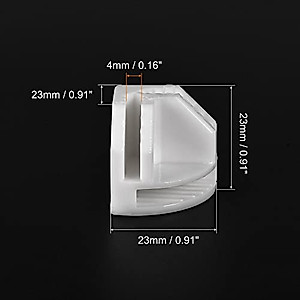 uxcell Plastic Wire Cube Connectors, 23x23mm Angle Grid Buckle Clip for Storage Shelving Cabinet Organizer, White, 32Pcs