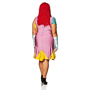 Disguise Tim Burtons The Nightmare Before Christmas Sally Glam Adult Costume,Yellow/Black/Purple,X-Large/18-20