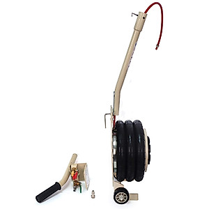 HTTMT- Vehicle 3 Ton / 6600LBS Auto shop Tire Shop Triple Bag Air Go Jack 6600 LBS Quick Lift Heavy Duty Jackng Pneumatic Jack Camel [P/N: ET-CAR-FIX002-RED+BK]