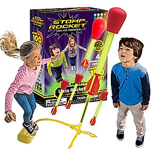 Stomp Rocket Original Refill - 2 Ultra LED Rockets Only, Soar 100ft in The Air - Fun Outdoor Toy for Kids Day and Night - Gift for Boys and Girls Age 5+ Years Old