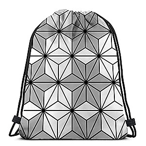 KENT HILL Geometric Background Style Drawstring Backpack.String Bag Sackpack Cinch for Gym Shopping Sport Yoga