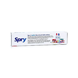 Spry Xylitol Toothpaste, Fluoride-Free, Natural Spearmint, Anti-Plaque and Tartar Control, 5 oz