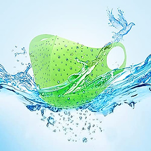 UOUDIO Rhinestone Crystal Face Mask， Masquerade Fashion Bling Mask for Women，Reusable (Red orange grey white purple green)