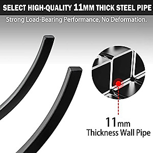 Qiang Ni Curved Firewood Rack Heavy Duty Wood Rack Log Holder Indoor/Outdoor for Fireplace Wood Storage (22-Inch)