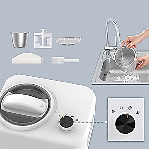 COWSAR Fully Automatic Ice Cream Maker with Built-in Compressor,Fruit Yogurt Machine Pre-freezing is No Needed,Removable Ice Cream Bowl, Easy Clean (CH-IC3908-1)