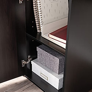 Sauder Beginnings Transitional Desk with Hutch, Cinnamon Cherry finish