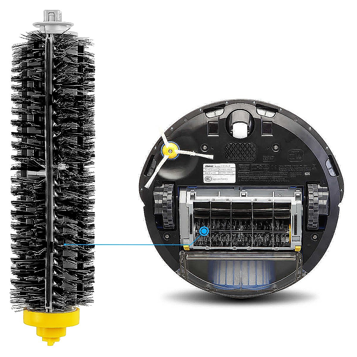 Energup Accessory for Irobot Roomba 500 600 610 620 650 Series Vacuum Cleaner, Package Includes 3Pack Filter, 3Piece Side Brushes, 1 Pack Bristle & Flexible Beater Brush, 2 x cleaning tools