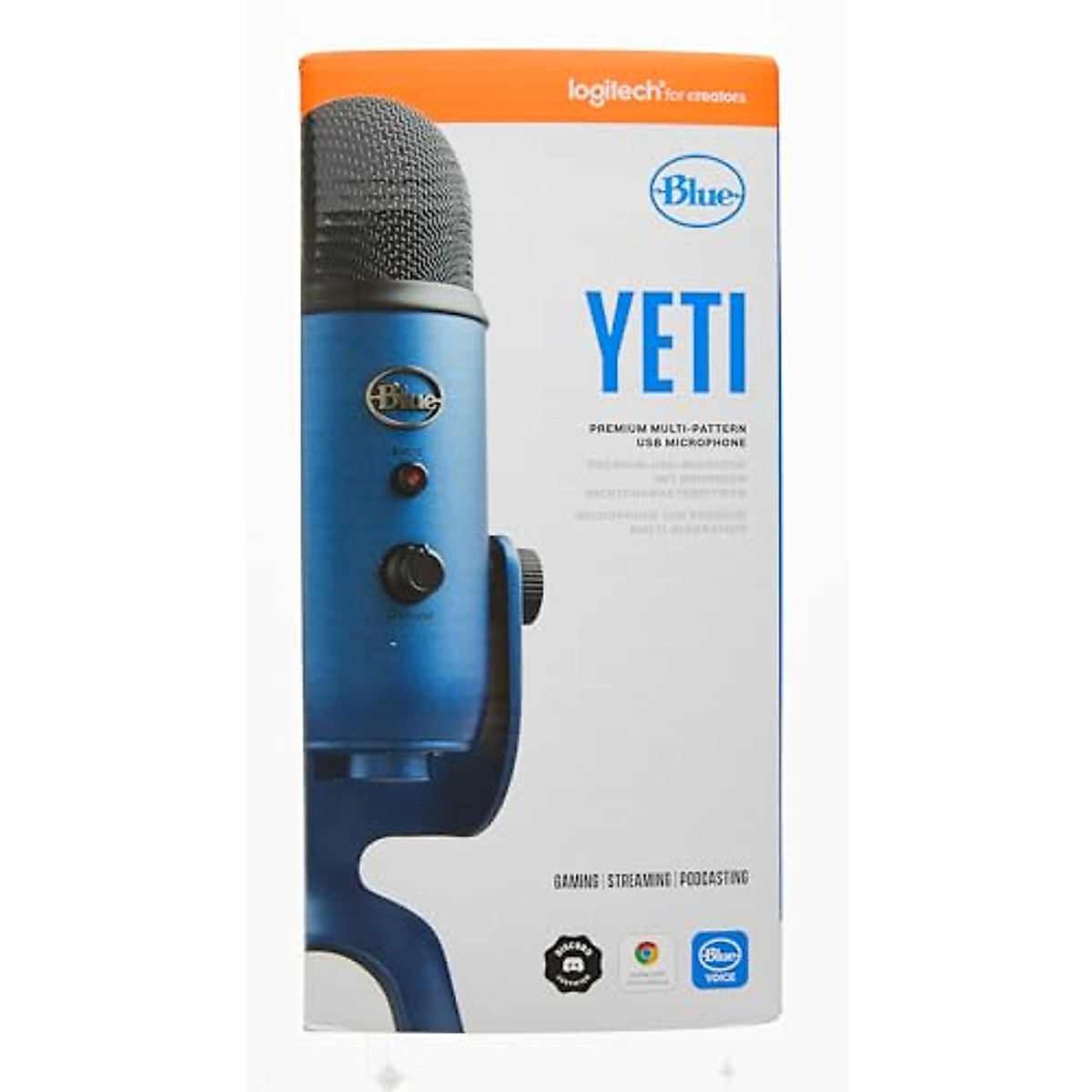 Logitech for Creators Blue Yeti USB Microphone for Gaming, Streaming, Podcasting, Twitch, YouTube, Discord, Recording for PC and Mac, 4 Polar Patterns, Studio Quality Sound, Plug & Play-Midnight Blue