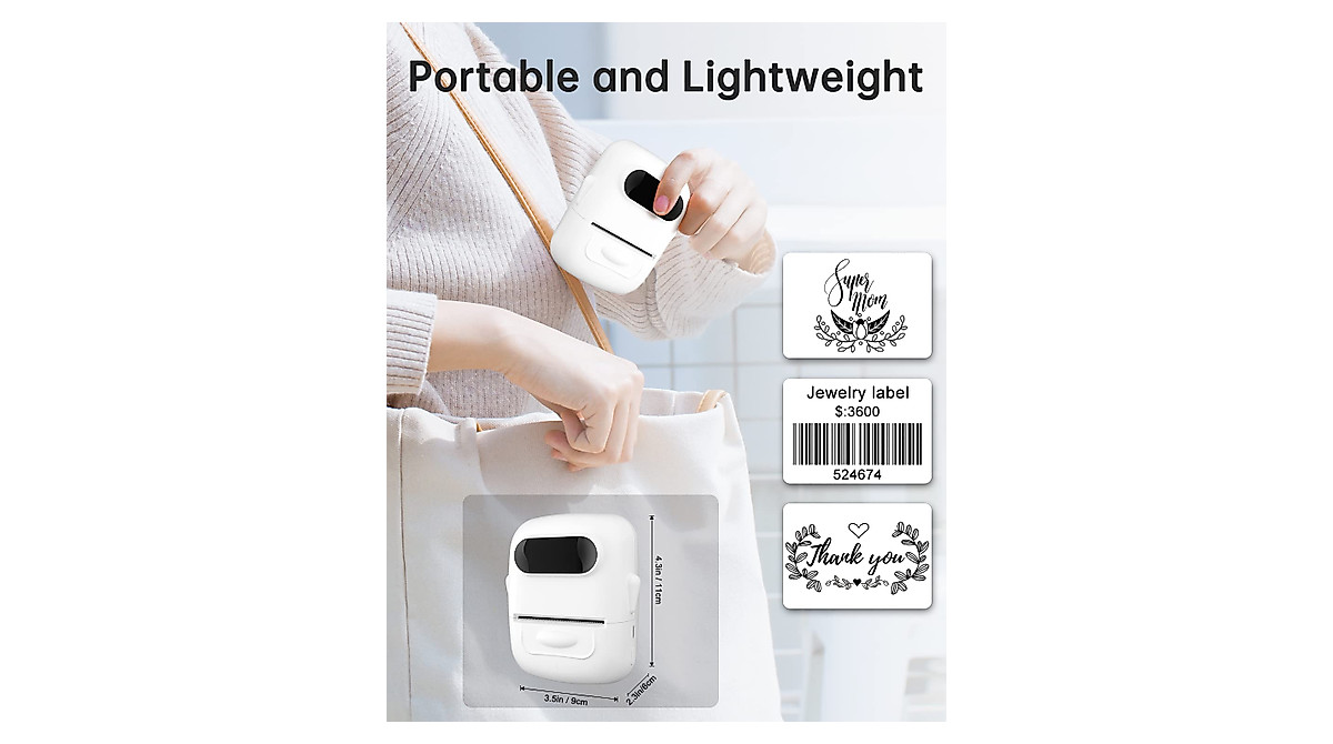 Label Maker Machine with Tape P50 - Portable Bluetooth Label Printer
