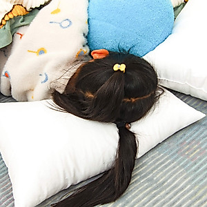 NTBAY 2 Pack Cotton 13" x18" Pillows with Toddler Satin Pillowcases, Soft Kids Crib Pillows for Sleeping with Zippered Baby Travel Pillow Cases in Daycare Preschool, White