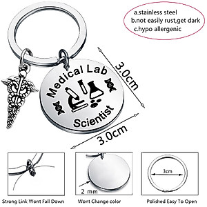 TGBJE Medical Lab Scientist Gift Medical Lab Scientist Keychain Lab Assistant Gift Medical Laboratory Scientist Gift (Lab Scientist)