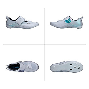 SHIMANO SH-TR501W Specialist Short Course Triathlon Shoe, White, 7-7.5 Women (EU 39)