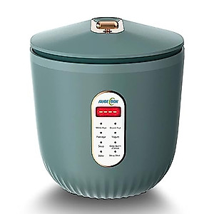 Audecook Mini Rice Cooker, 4 Cups (Uncooked) 2L Portable Small Rice Cooker with Removable Non-Stick Inner Pot, 6 in 1 Smart Control Multifunctional Cooker, Delay Timer & Keep Warm Function (Green)
