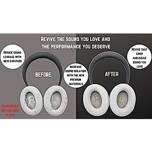 Premium Replacement NC700 Ear Pads / NC700 UC Pads Cushions Compatible with Bose NC700 Headphones/Bose Noise Cancelling 700 Headphones/Bose NC700 UC Headphones (White). Great Comfort/Durability