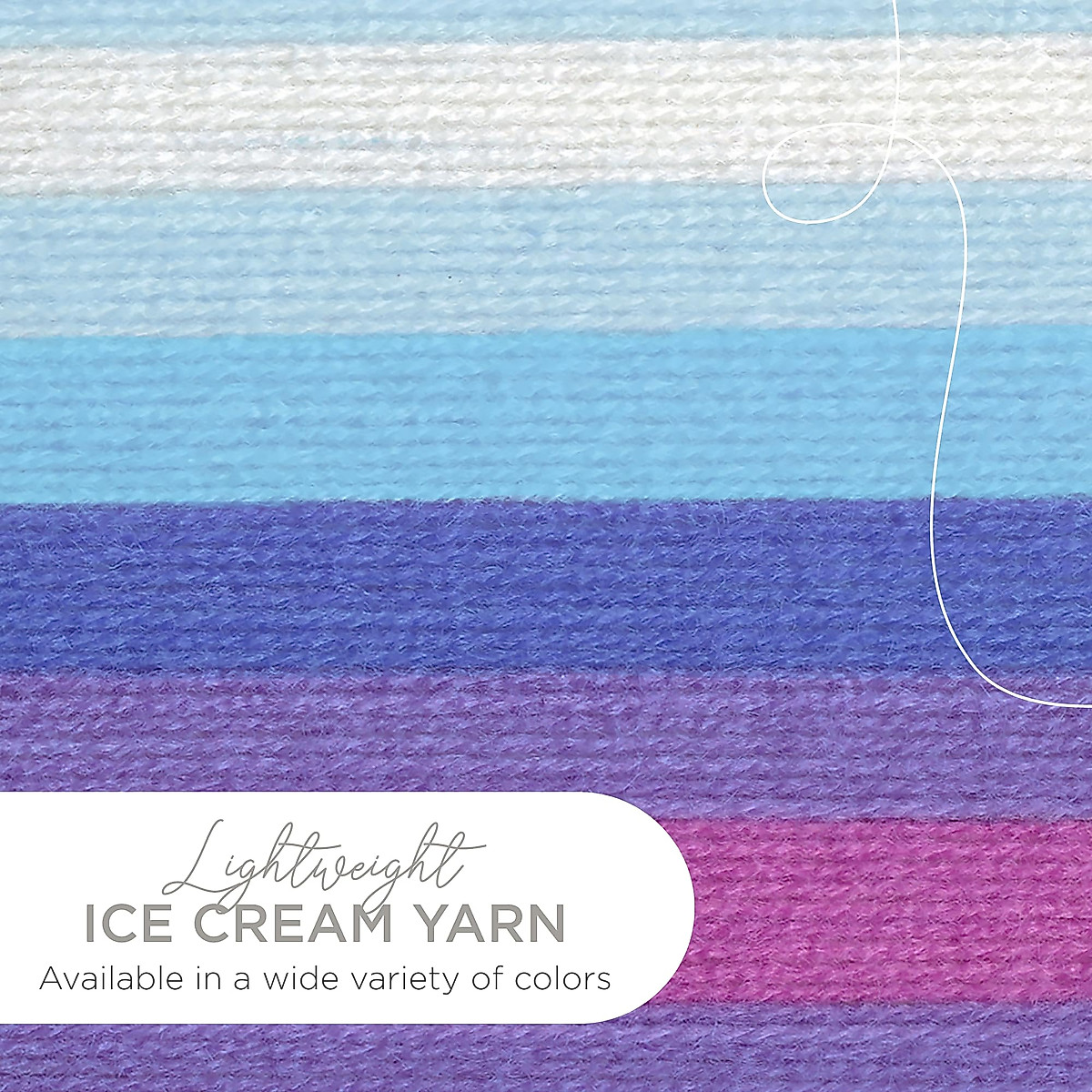 (3 Pack) Lion Brand Yarn Ice Cream Baby Yarn, Moon Mist